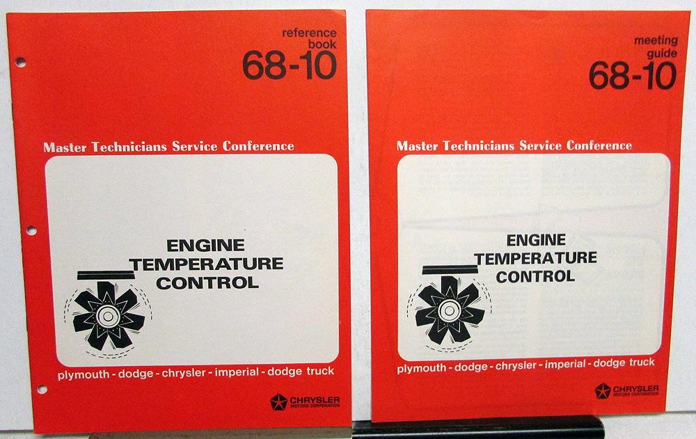 1968 Chrysler Plymouth Dodge Master Tech Service Reference Book Engine Temp