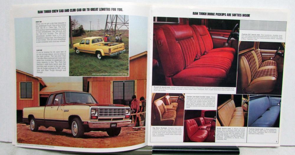 1981 Dodge Pickups D150 D250 D350 W150 W250 Interiors Exterior Colors ...