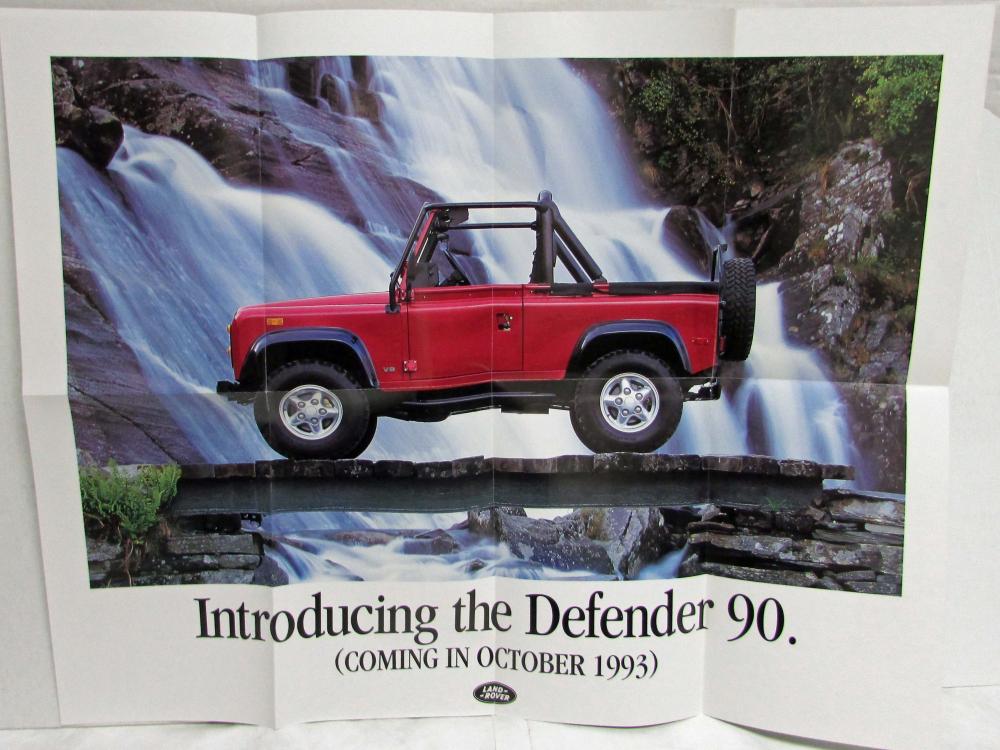 1994 Land Rover Defender 90 Sales Brochure with Small Poster