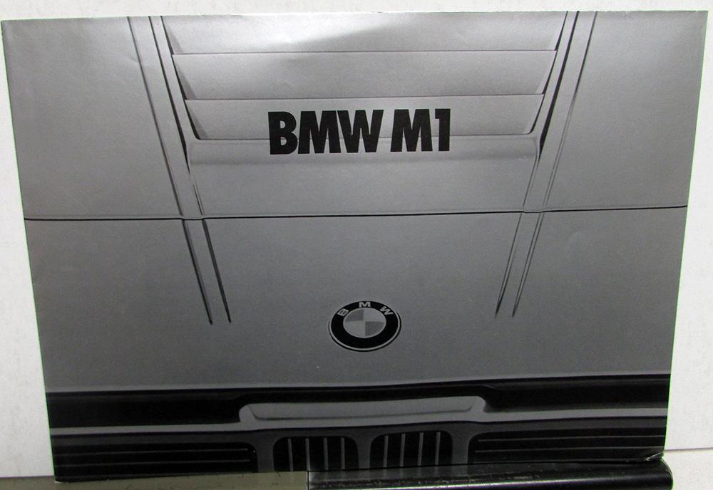 1978 BMW M1 Sales Folder Brochure