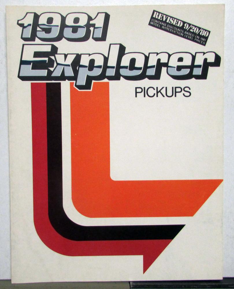 1981 Ford Explorer Pickups Exterior Interior Model Trim Selector Folder ...