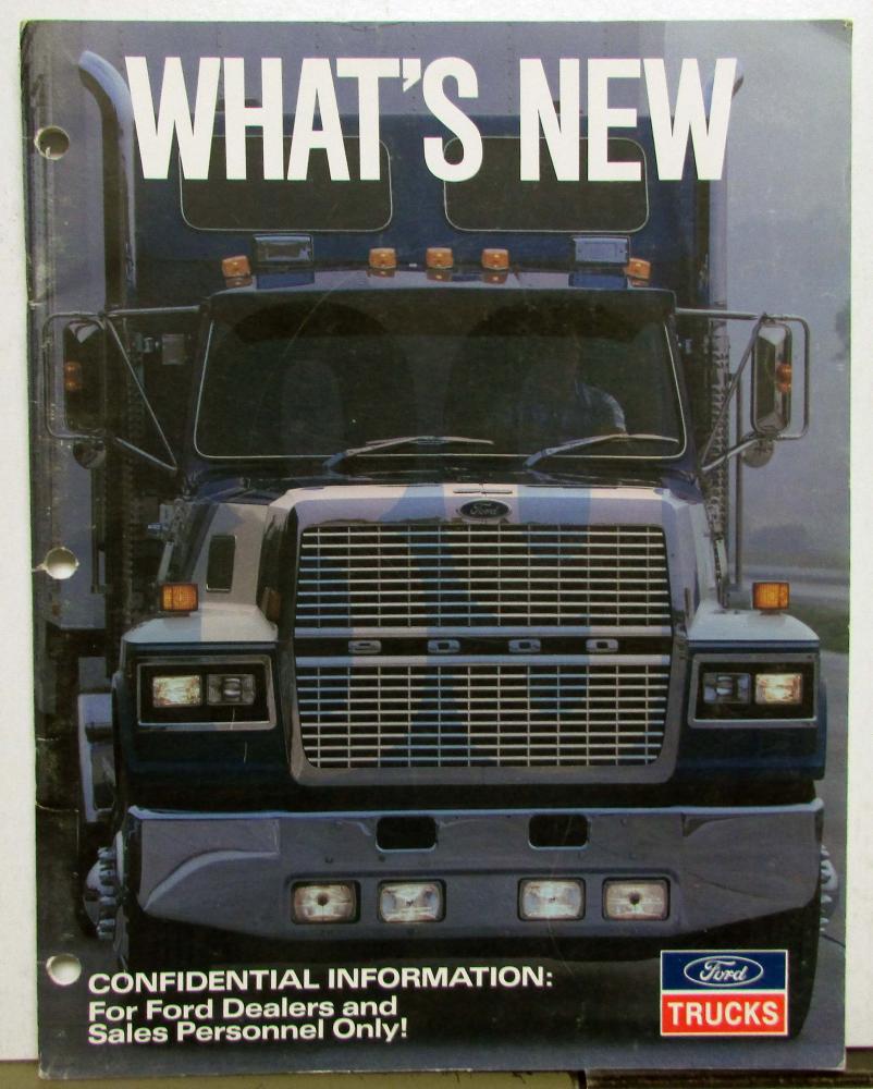 1989 Ford Whats New Diesel Engines CL Series Trucks Heavy Duty Dealer ...