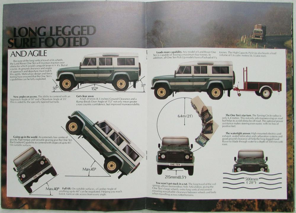 1982 Land Rover One Ten Sales Folder
