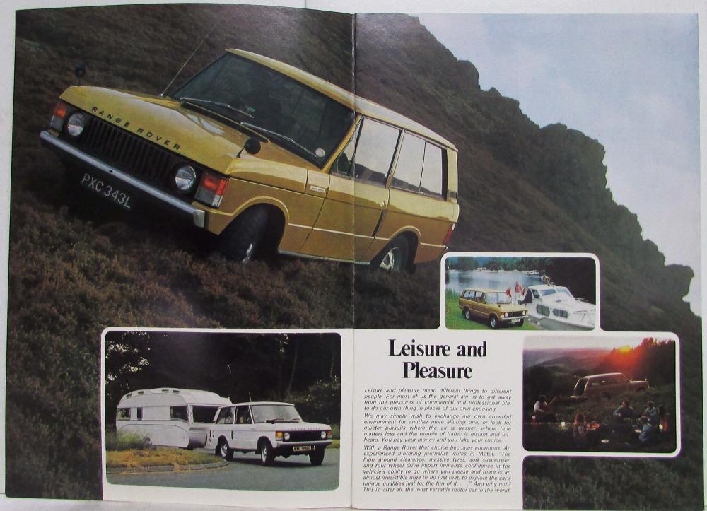 1973 Land Rover Range Rover Sales Brochure
