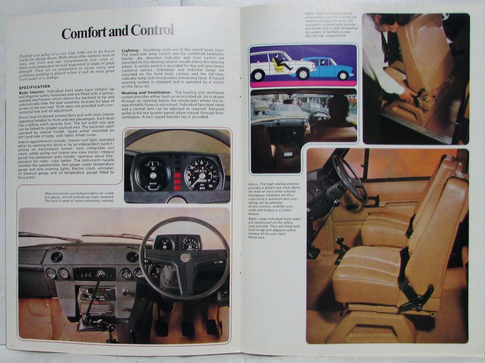 1973 Land Rover Range Rover Sales Brochure