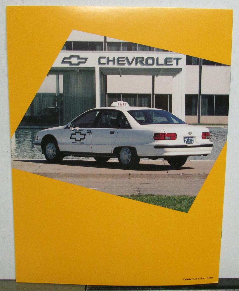 1991 Chevrolet Caprice Fleet Dealer Taxi Package Sales Brochure Cab