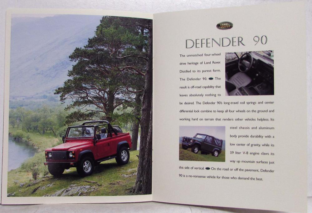 1994-1995 Land Rover Full Line Sales Brochure - Discovery Defender ...