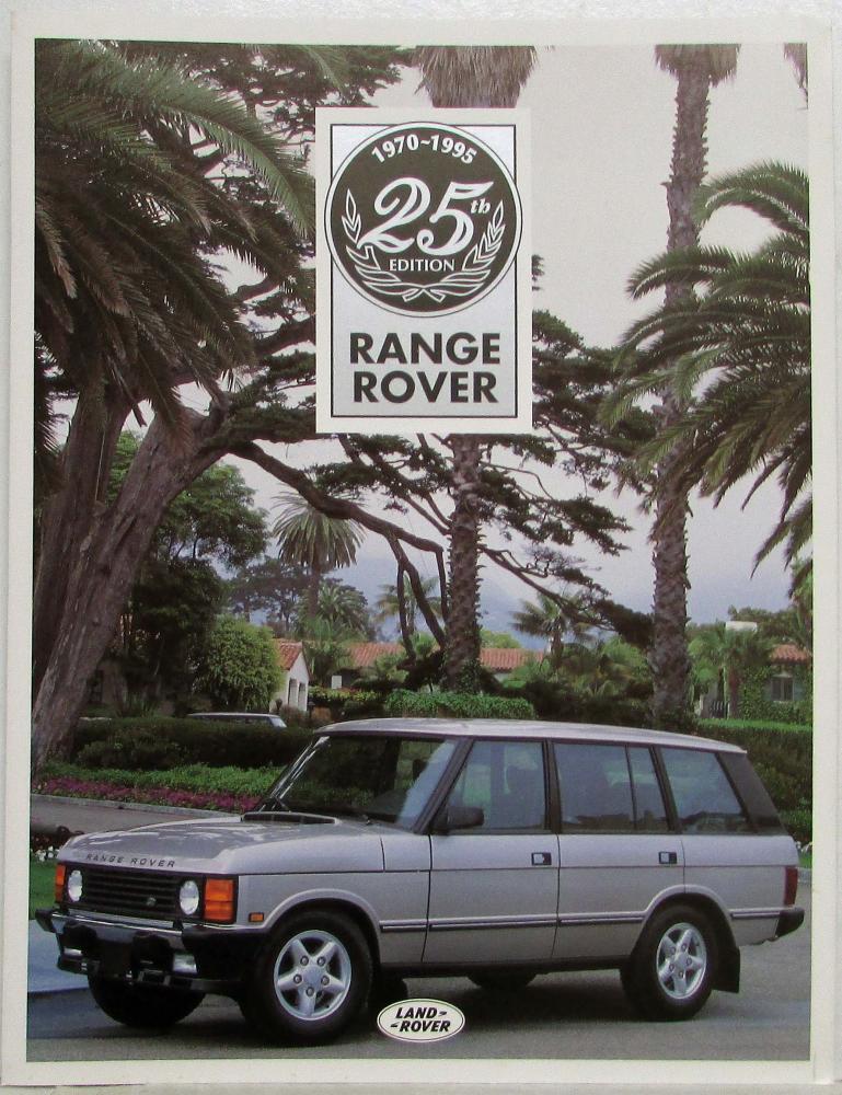 1995 Land Rover Range Rover 25th Edition Sales Sheet