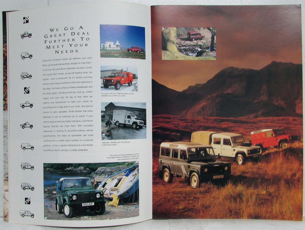 1995 Land Rover Defender 90 110 130 Sales Brochure