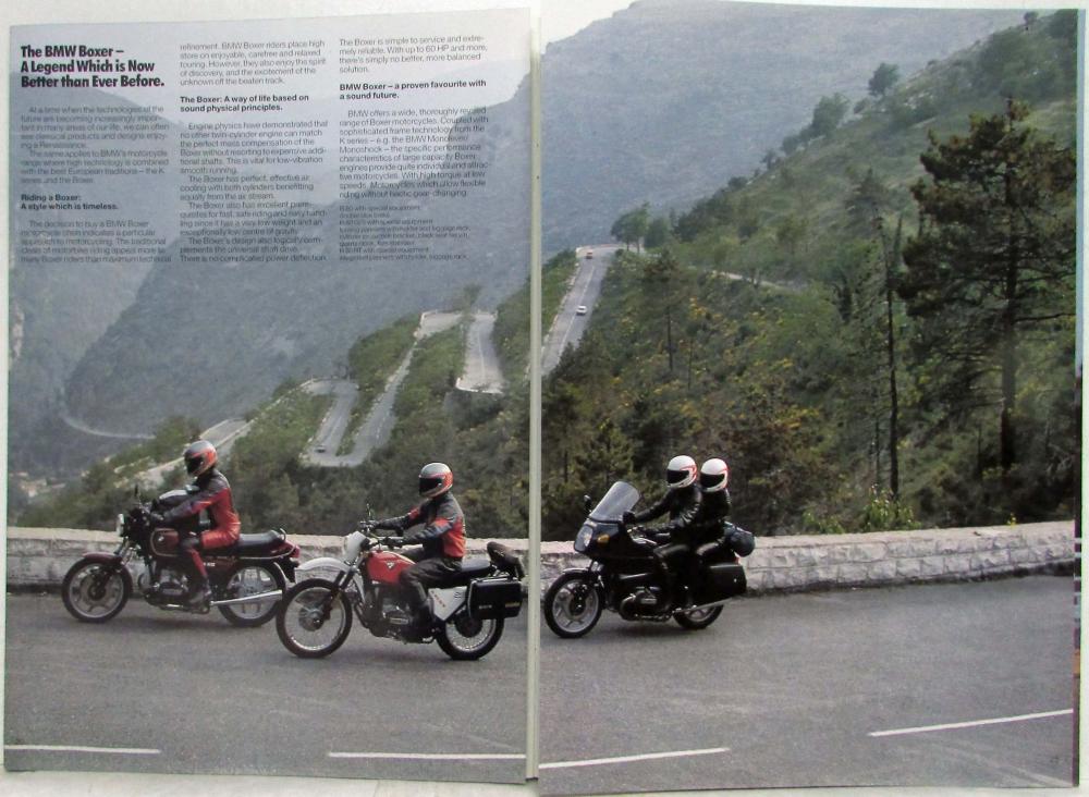 1987 BMW Motorrad Sales Brochure - K Series Boxer Series Motorcycles