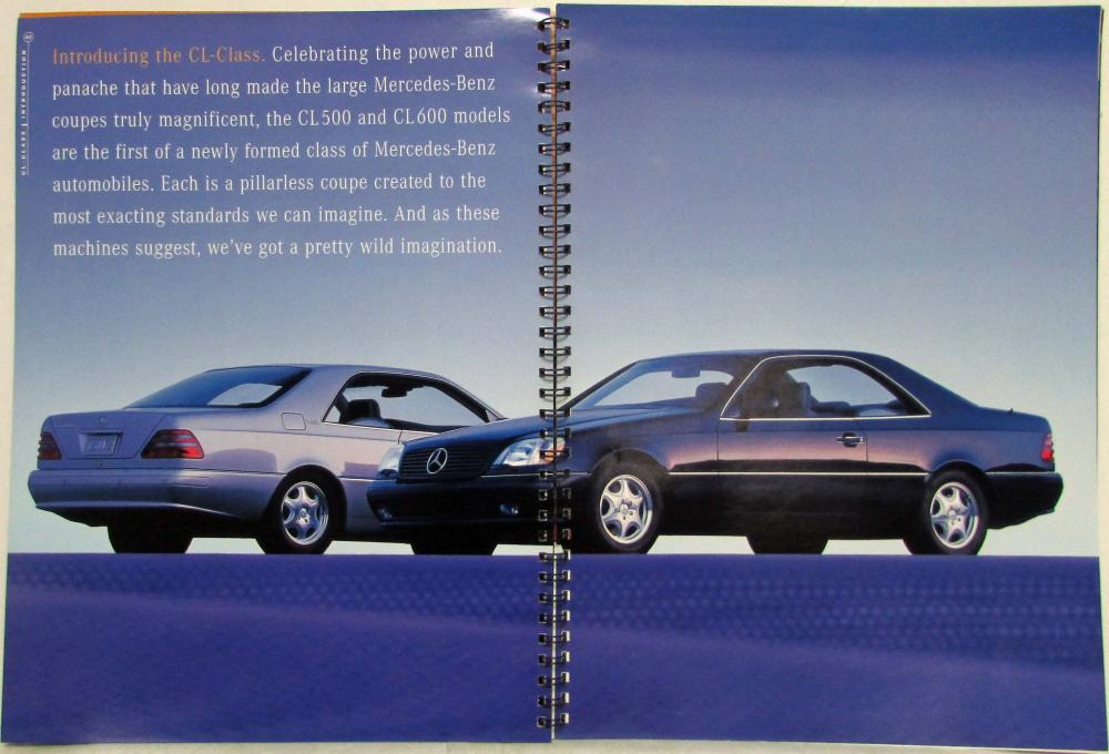 1998 Mercedes-Benz Coupes and Coupe/Roadsters Spiral Bound Sales Brochures