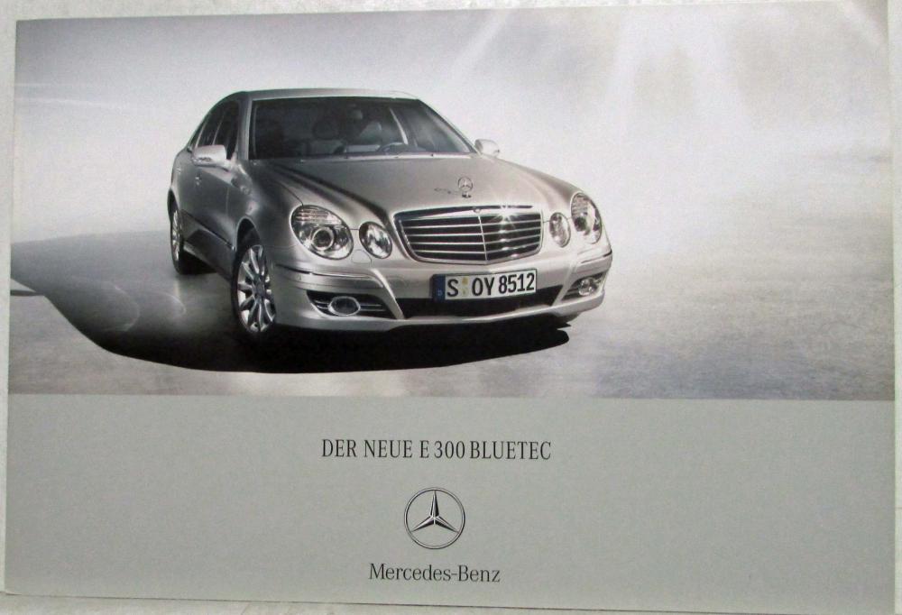 2008 Mercedes-Benz E300 Bluetec Sales Folder