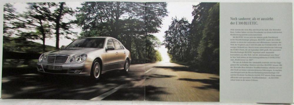 2008 Mercedes-Benz E300 Bluetec Sales Folder