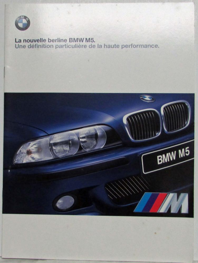 1998 BMW M5 Sedan Sales Brochure - French Text