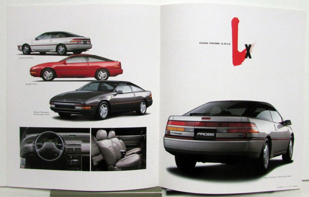 1990 Ford Probe Autorama Specifications XL Sales Brochure JAPANESE