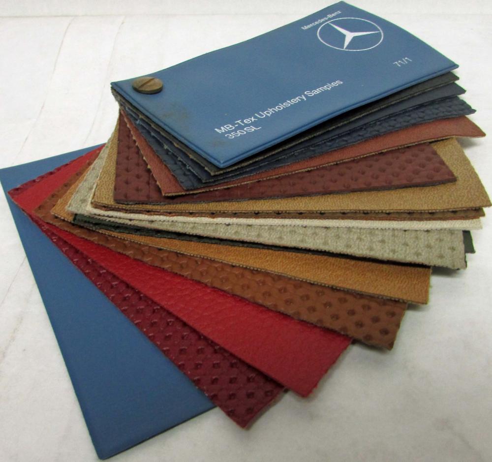 1971 Mercedes-Benz 350SL MB-Tex Upholstery Sample Wheel Swatches