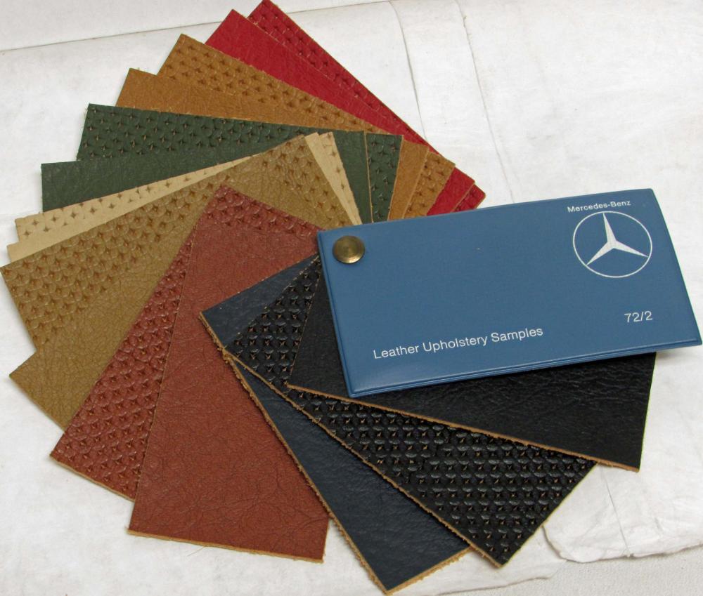 1972 Mercedes-Benz Leather Upholstery Sample Wheel Swatches