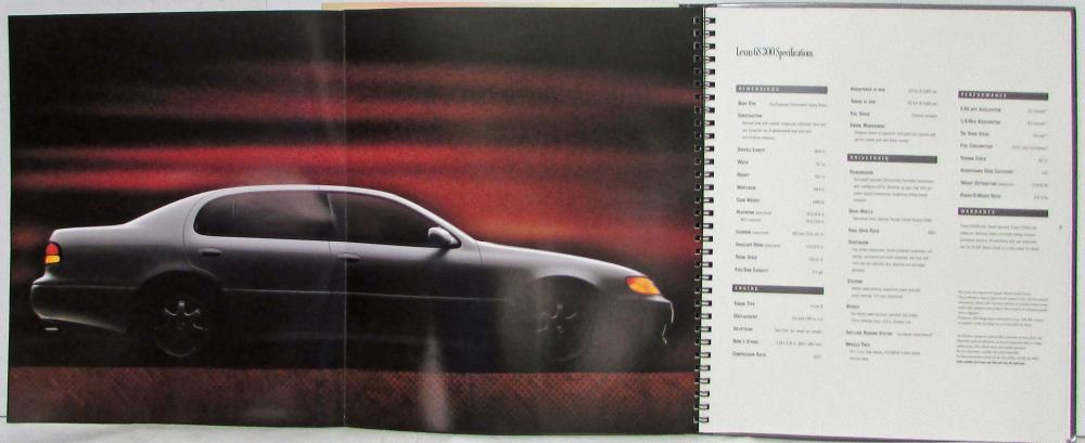 1993 Lexus GS300 Prestige Sales Brochure