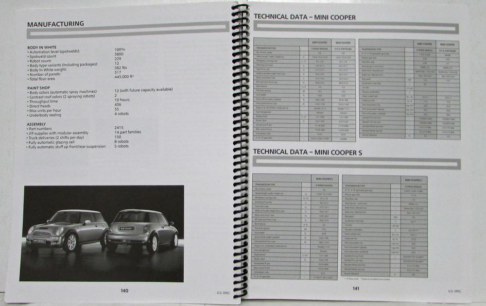 2004 MINI Cooper and Cooper S Product Brief Reference Booklet for ...