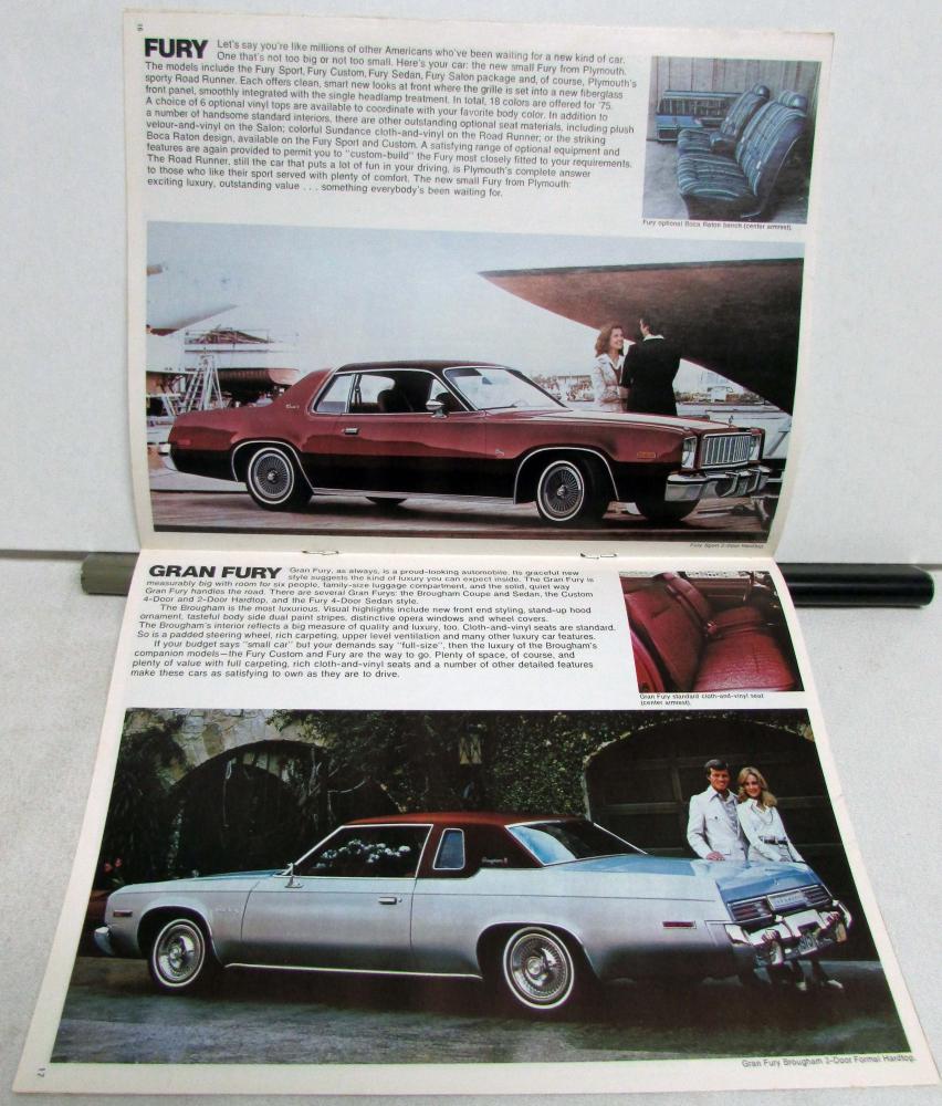 1974 Chrysler Plymouth Duster Valiant Fury Cordoba Imperial Spectator ...