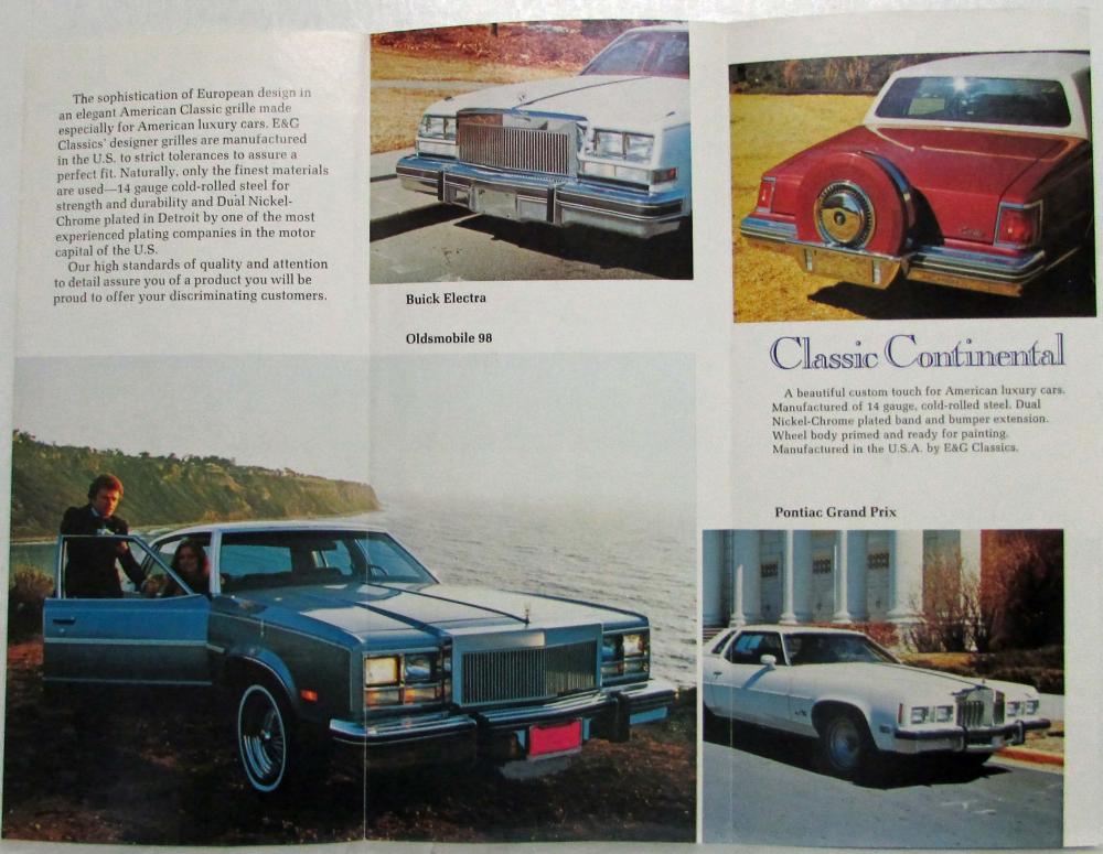 1977 Custom Grilles for GM Cars from E&G Classics Sales Folder
