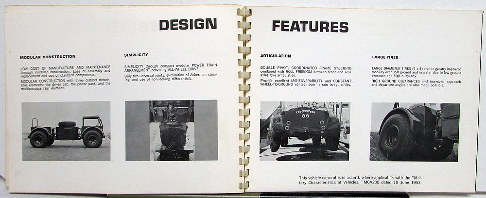 1964 Chevrolet Concept Sidewinder Military Vehicle Brochure Amphibious ...