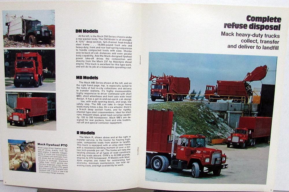 1976 Mack Tough Trucks Brochure For States & Municipalities ...