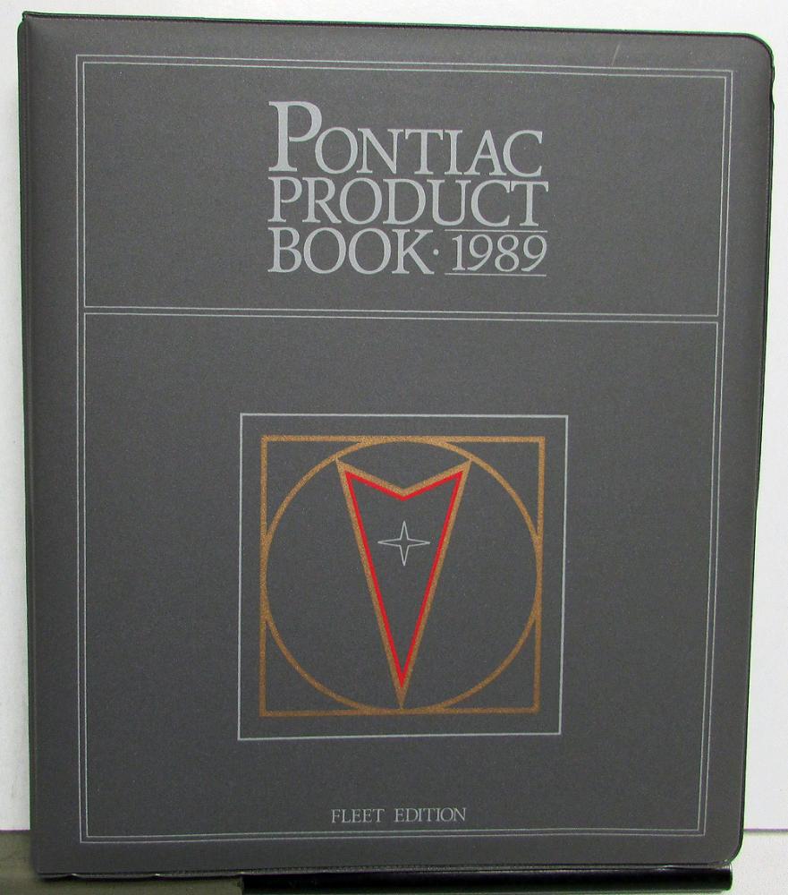 1989 Pontiac Product Guide Data Book Fleet Edition Firebird Grand Prix ...
