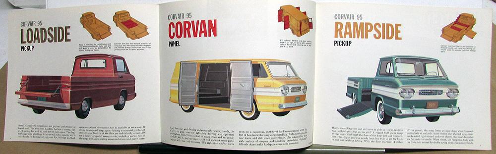 1961 Chevrolet Truck Corvair 95 Van Pickup Loadside Rampside Sales ...