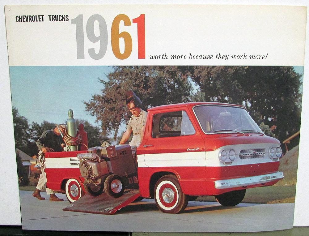 1961 Chevrolet Truck Corvair 95 Van Pickup Loadside Rampside Sales ...