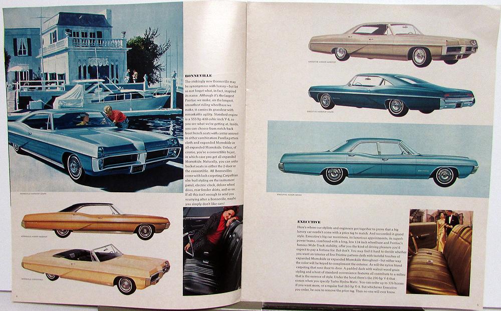 1967 Pontiac GTO 2+2 Grand Prix Tempest Full Size Cars Sales Brochure ...