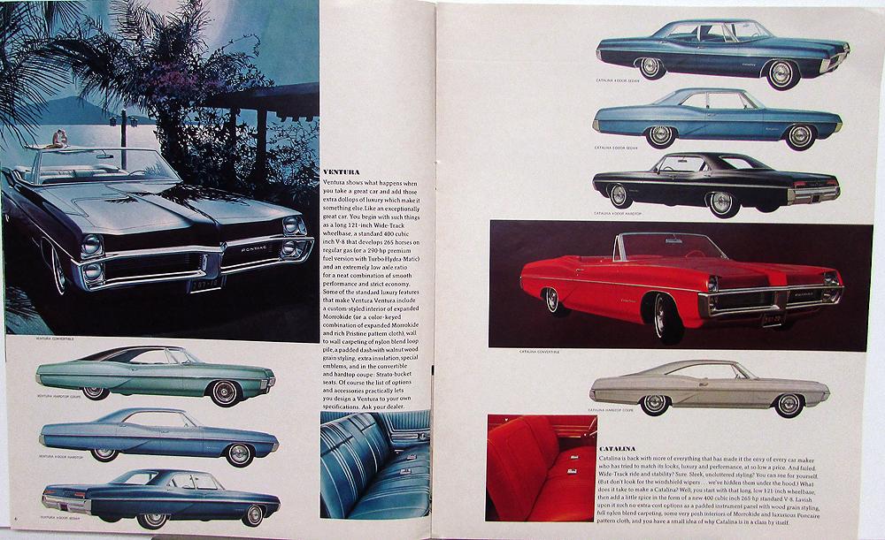 1967 Pontiac GTO 2+2 Grand Prix Tempest Full Size Cars Sales Brochure ...