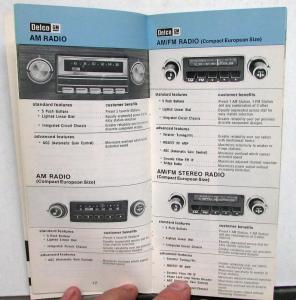 1979 General Motors GM Salesmans Guide Delco Sound Facts Radio AM/FM 8 ...