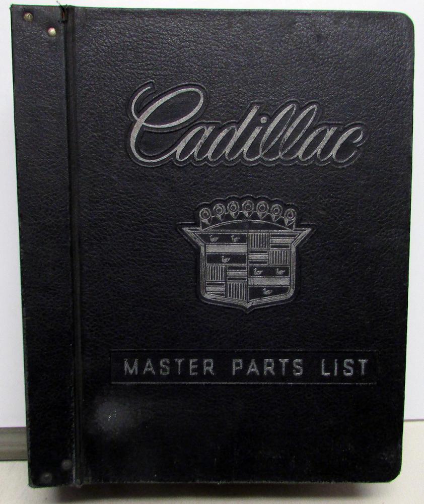 1965-1969 Cadillac Dealer Master Parts Catalog Book Fleetwood DeVille ...