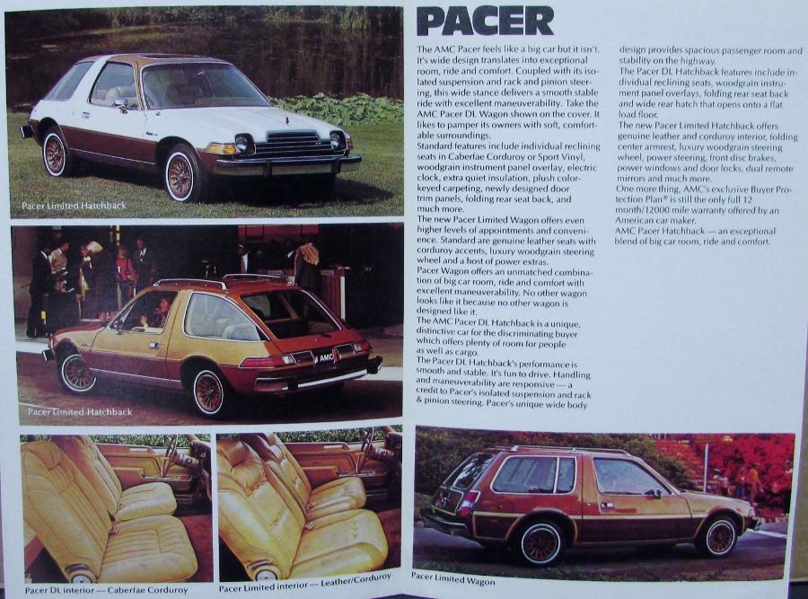 1975 AMC Pacer Color Sales Brochure Leaflet Original