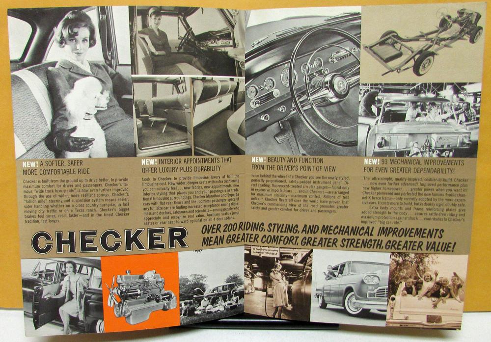 1962 40th Anniv Checker Taxi Superba Marathon Sales Brochure