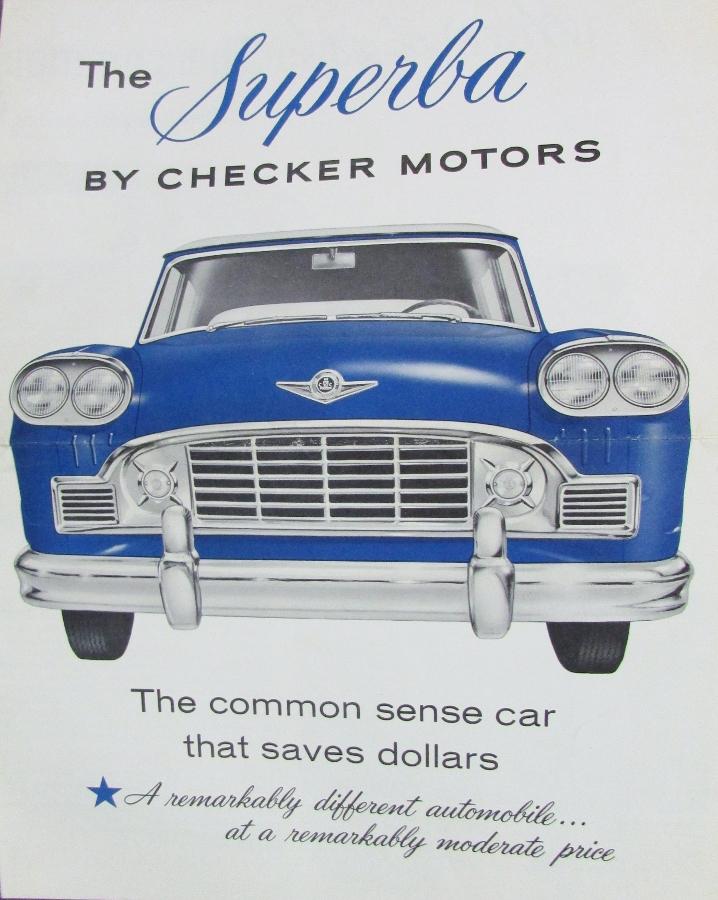 1961 1962 1963 ? Checker Original Sales Brochure XL Superba Models