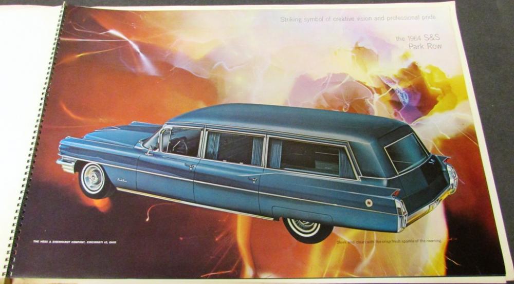 Original 1964 Cadillac S&S Professional Car Hearse Dealer Sales Brochure