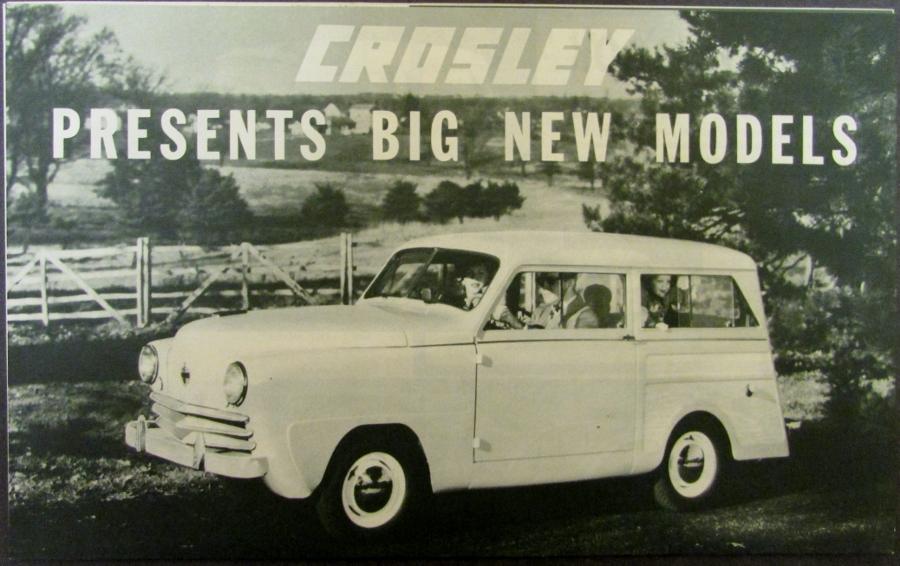 1949 Crosley Car Announces Big New Models Sales Brochure ORIGINAL Green ...