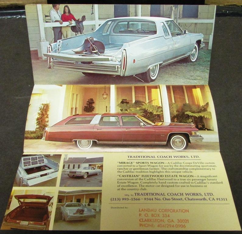 1976 Cadillac Traditional Coach Works LTD. Brochure Custom Wagon Pickup ...
