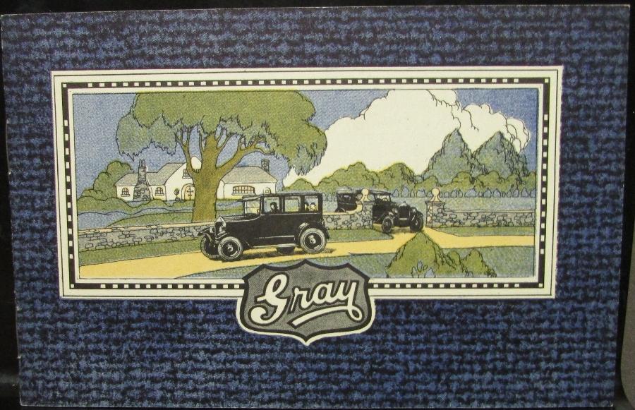 1924 Gray Car Motor Company Color Sales Brochure Original