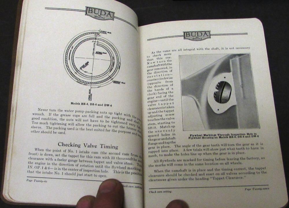 1928 Buda Engines Owners Care & Operation Manual 6 Cylinder Harvey Illinois