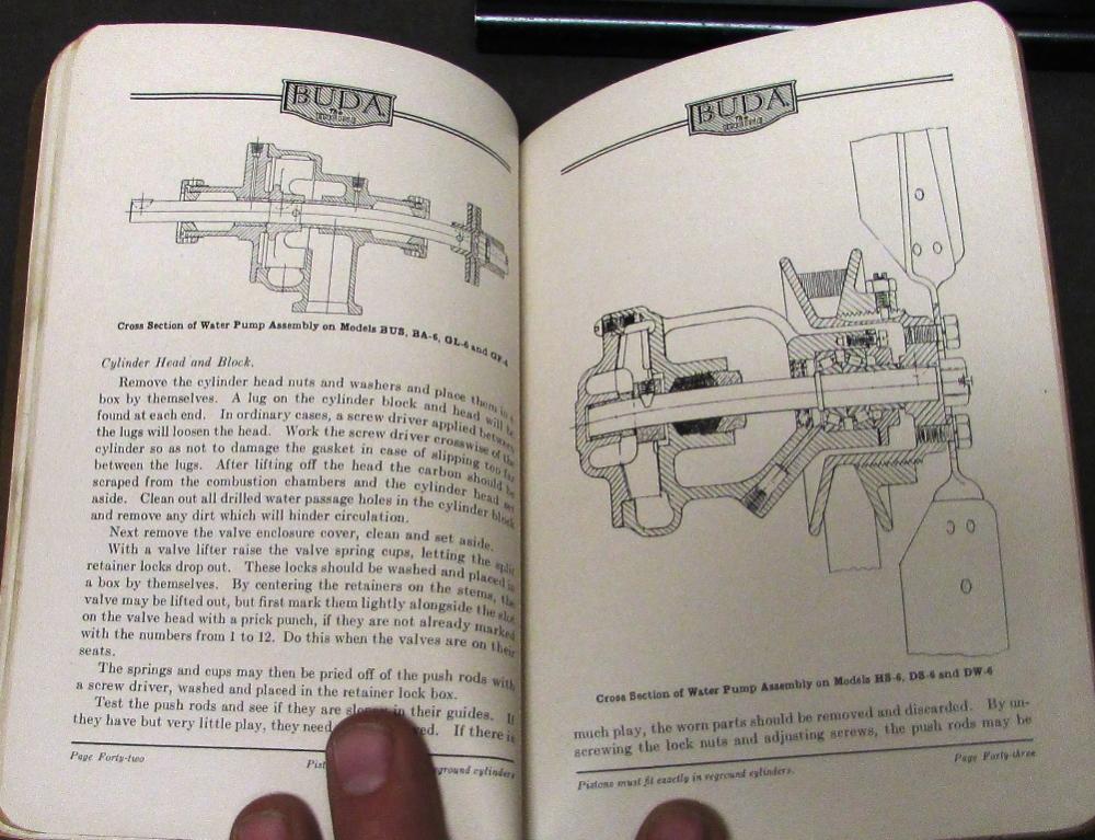 1928 Buda Engines Owners Care & Operation Manual 6 Cylinder Harvey Illinois