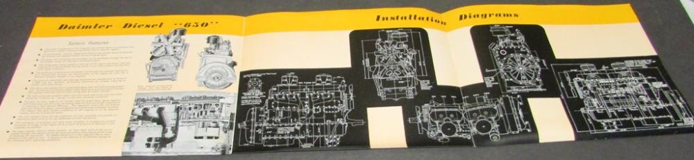 Vintage Daimler Diesel Engine Brochure Printed In England Transport ...