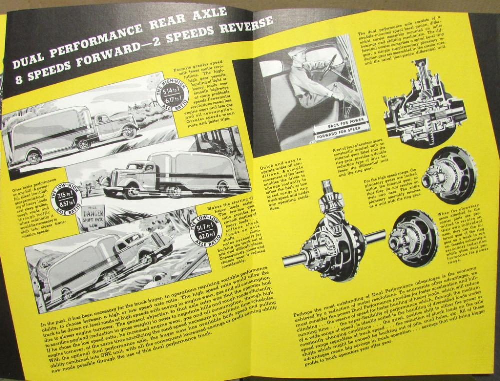 1936 1937 GMC Truck Model T16 One & Half - 2 Ton Range Orig Sales Brochure