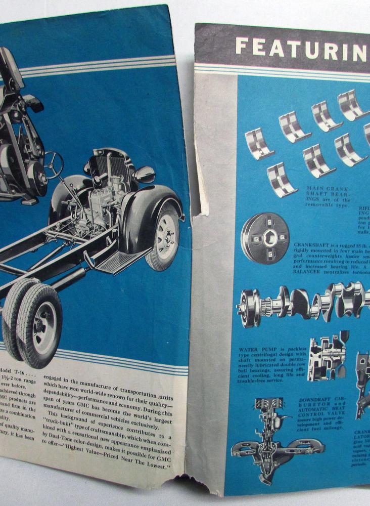 1937 1938 GMC Truck Model T16 One & A Half & Two Ton Range Sales ...